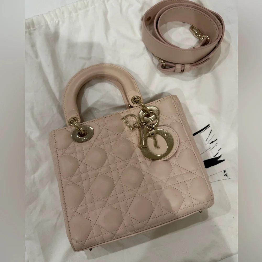 Dior | Bags | Medium Lady Dior Bag Powder Pink Cannage Lambskin | Poshmark